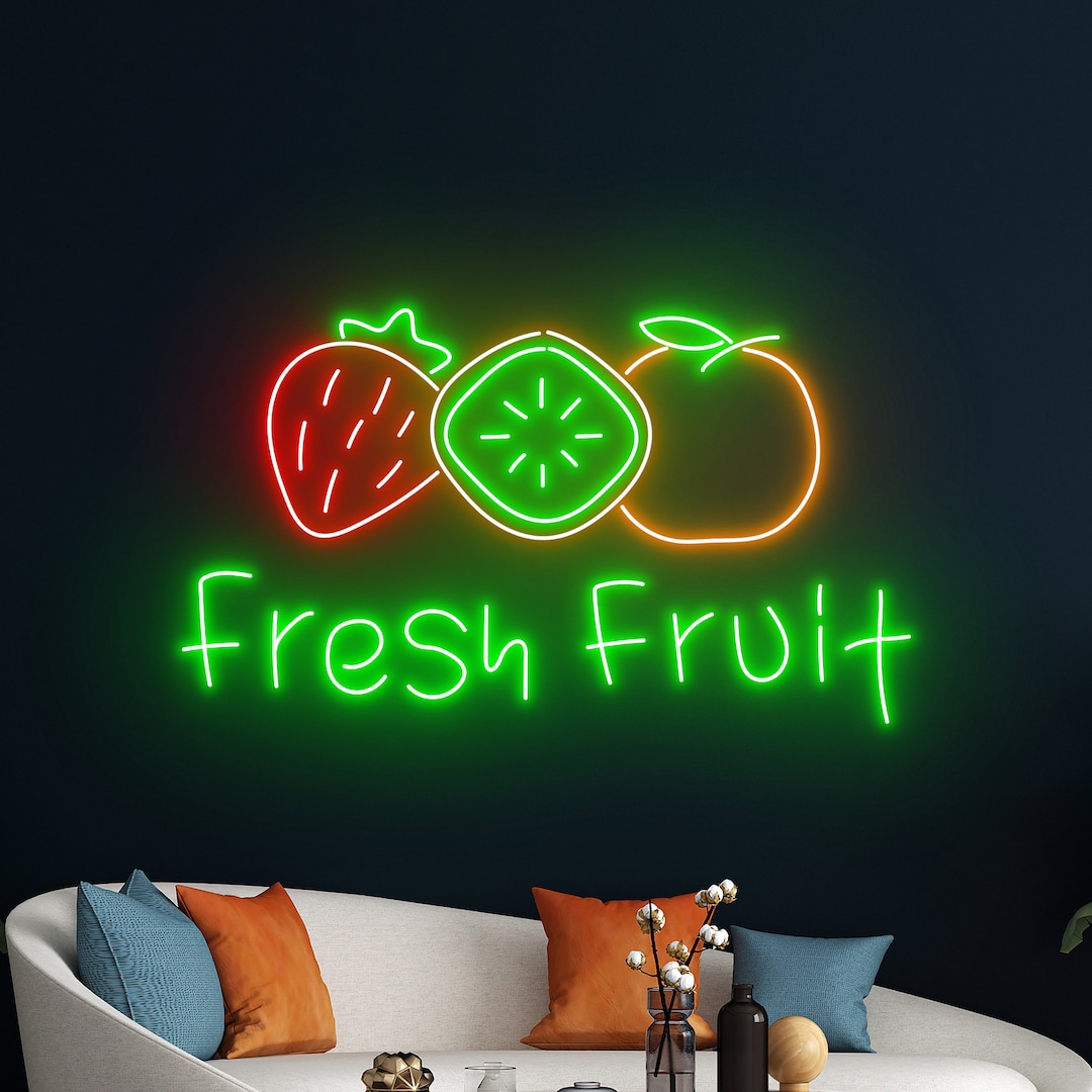 Fresh Fruit Neon Sign, Fresh Fruit LED Light, Fresh Fruit Neon Light ...