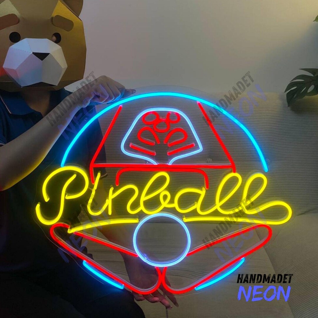 Pinball Neon Sign, Pinball Retro Led Light, Pinball Neon Light, Retro ...