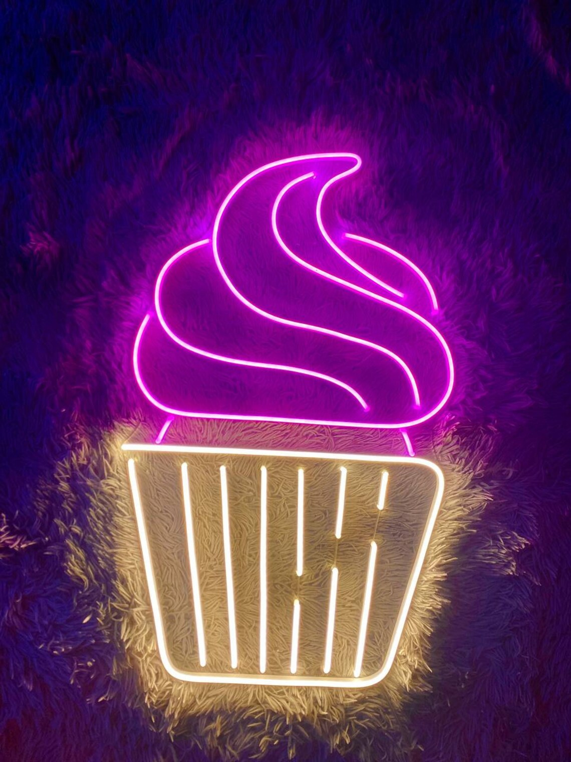 Cupcake Neon Sign Cupcake Led Sign Led Light Custom Neon - Etsy