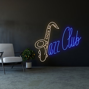 Jazz Club Led Sign, Jazz Club Led Lights, Jazz Neon Sign, Custom Neon ...