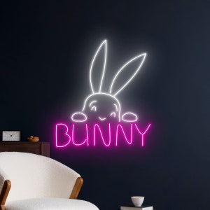 Rabbit Neon Sign, Bunny Neon Light, Easter Rabbit Led Light, Easter ...