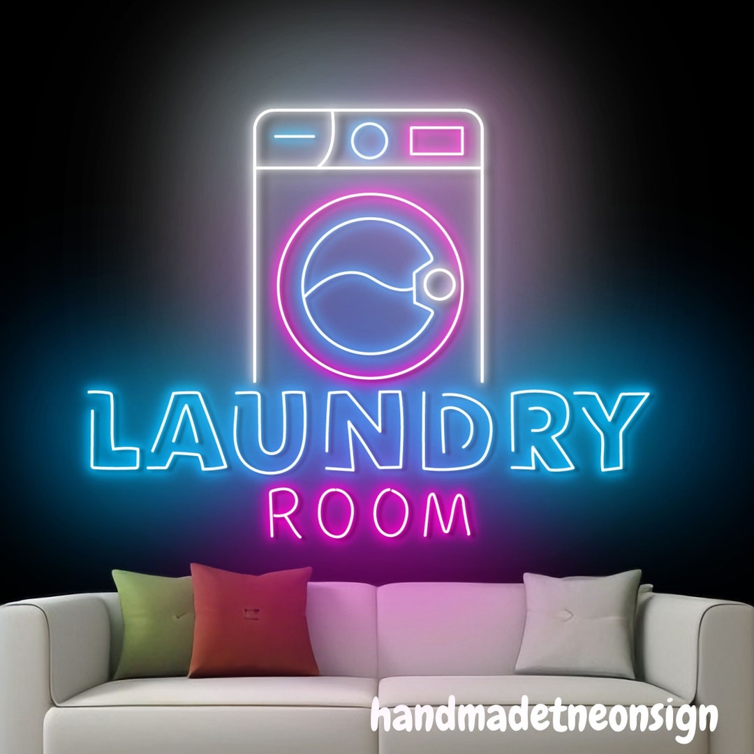 Laundry Room Neon Sign, Laundry Machine Led Sign, Laundry Service Neon ...