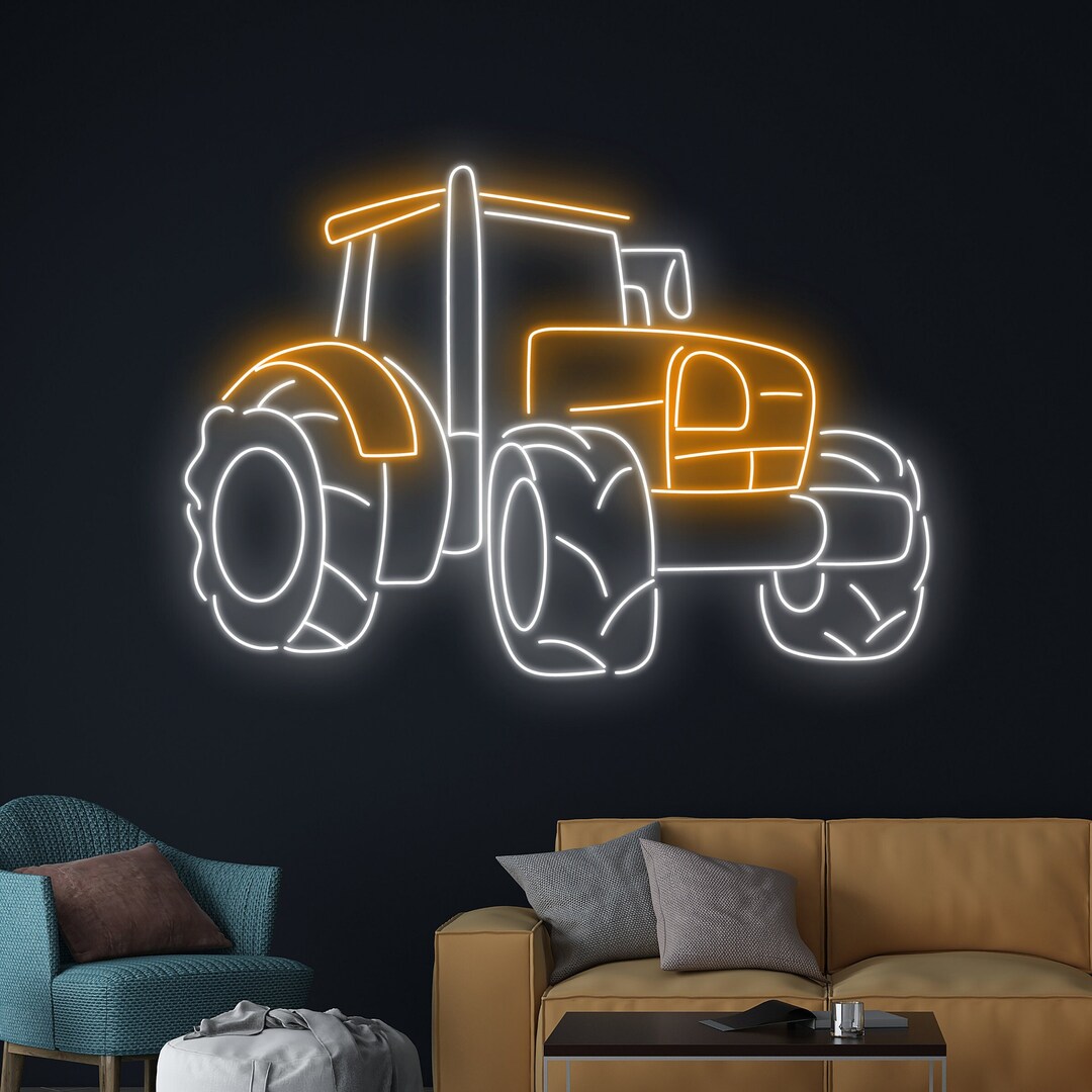 Tractor Neon Sign, Tractor Truck Led Sign, Truck Led Light, Tractor ...