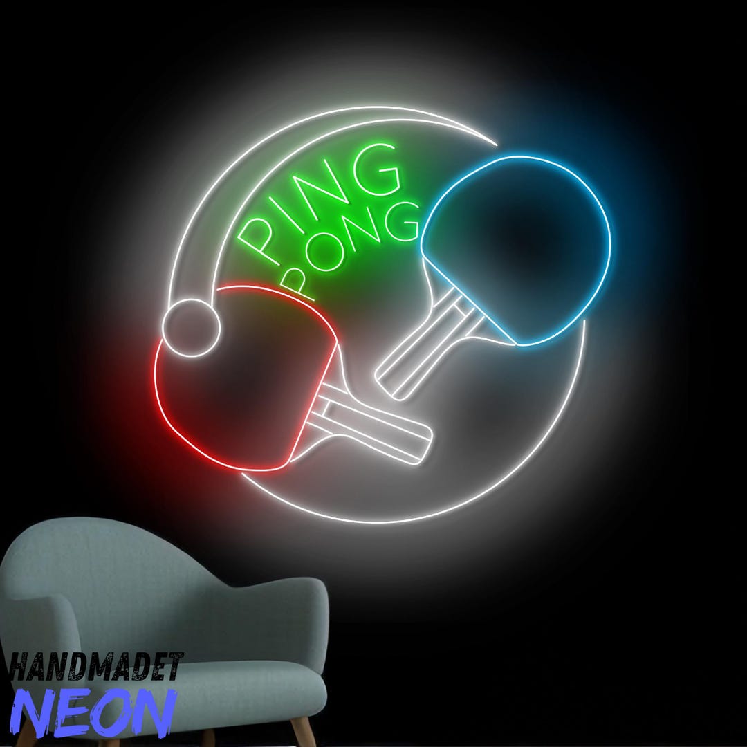 Ping Pong Neon Sign, Table Tennis Led Sign, Table Tennis Neon Light ...