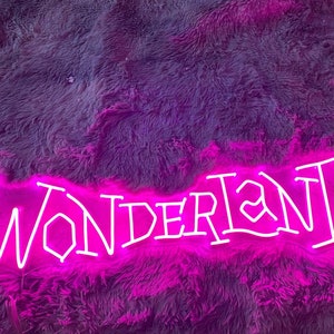 Wonderland Led Sign, Wonderland Led Sign, Wall Decor, Wonderland Neon ...