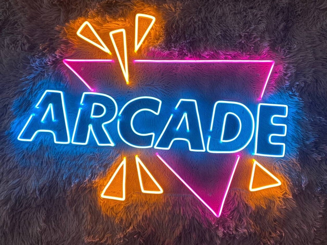 Arcade Led Sign Arcade Neon Sign Wall Decor Arcade Neon - Etsy
