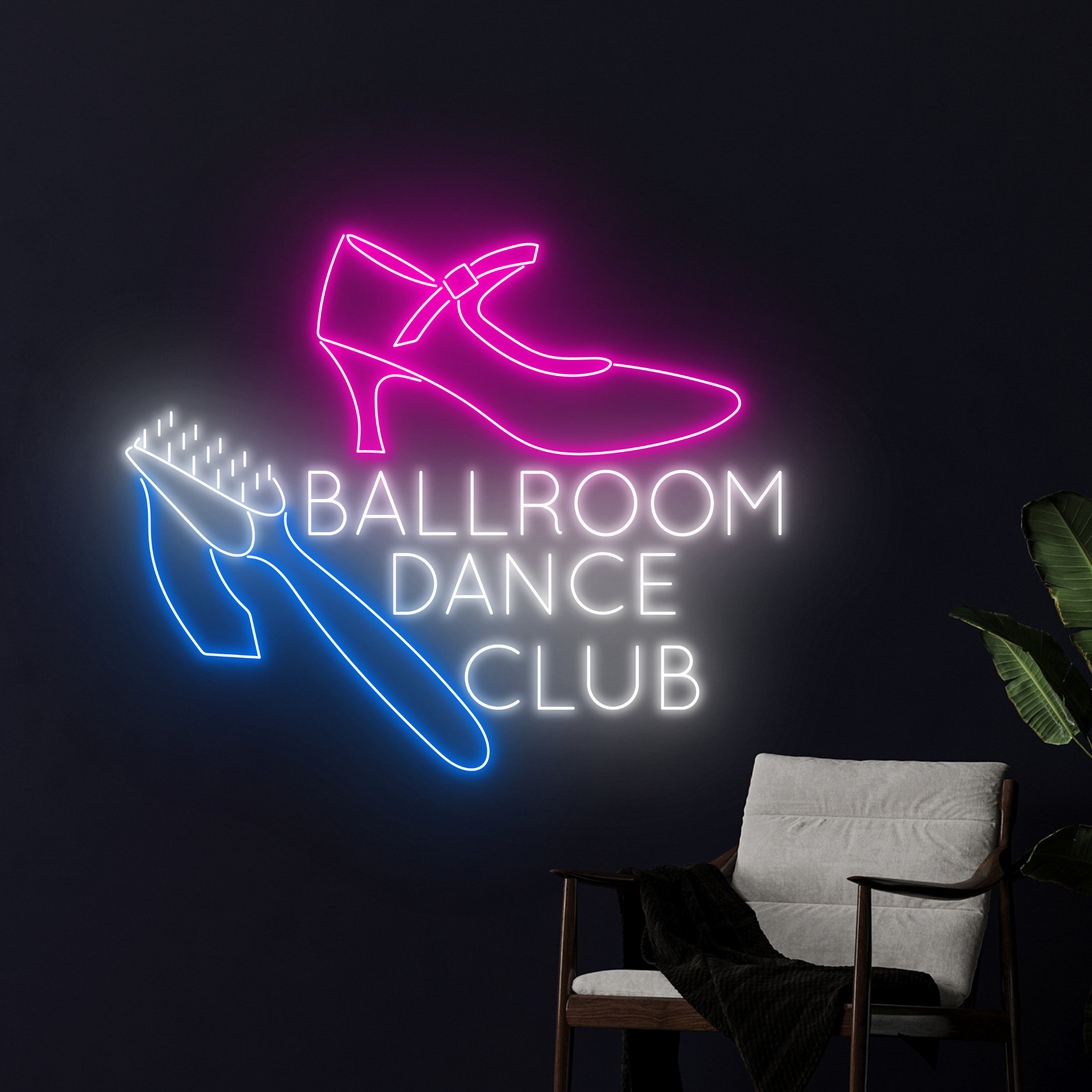 Ballroom Dance Club Neon Sign, Ballroom Neon Sign, Shoes Dance Led ...