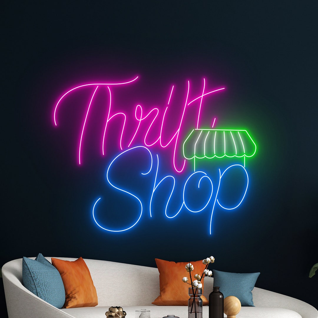 Thrift Shop Neon Sign, Thrift Shop Neon Light, Thrift Shop Led Sign ...