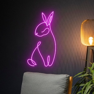 Rabbit Neon Sign, Bunny Neon Light, Easter Rabbit Led Light, Easter ...