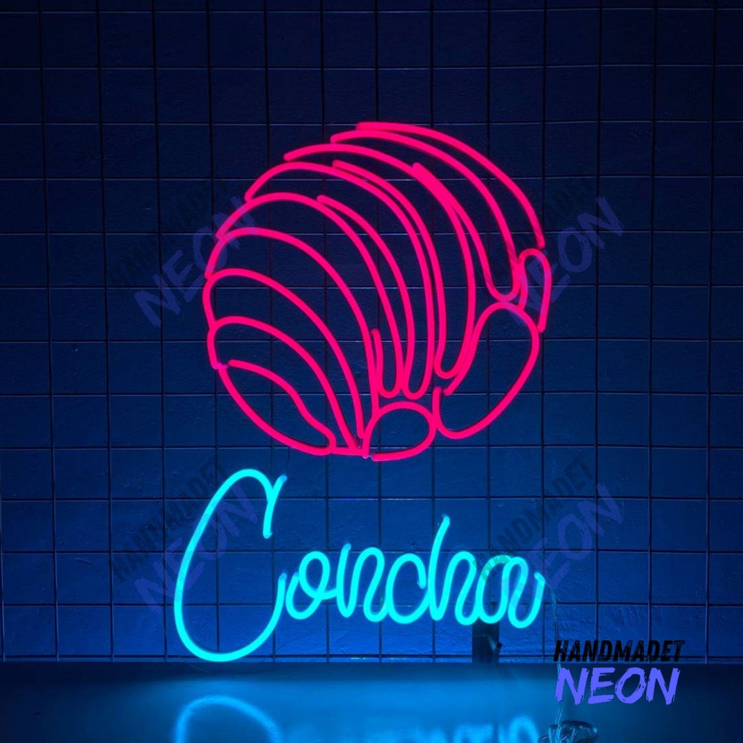 Concha Neon Sign, Concha Led Sign, Mexico Concha Led Light, Concha Neon ...