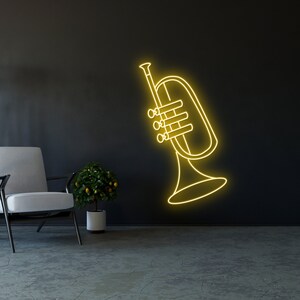 Trumpet Neon Sign, Trumpet Led Sign, Trumpet Led Lights, Custom Neon ...