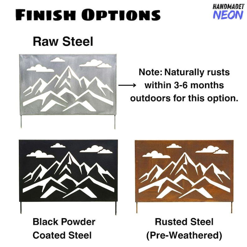 Custom Mountain Metal Garden Panel, Nature Lover Gift, Adventure ...