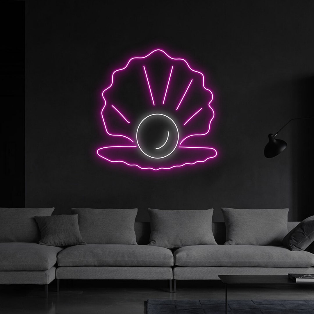 Sea Shell NEON Sign, Pearl Neon Sign, Mollusk Shell Led Light, Sea ...