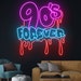 90s Forever Neon Led Sign, Retro Neon Sign, Back to the 90s Led Light ...