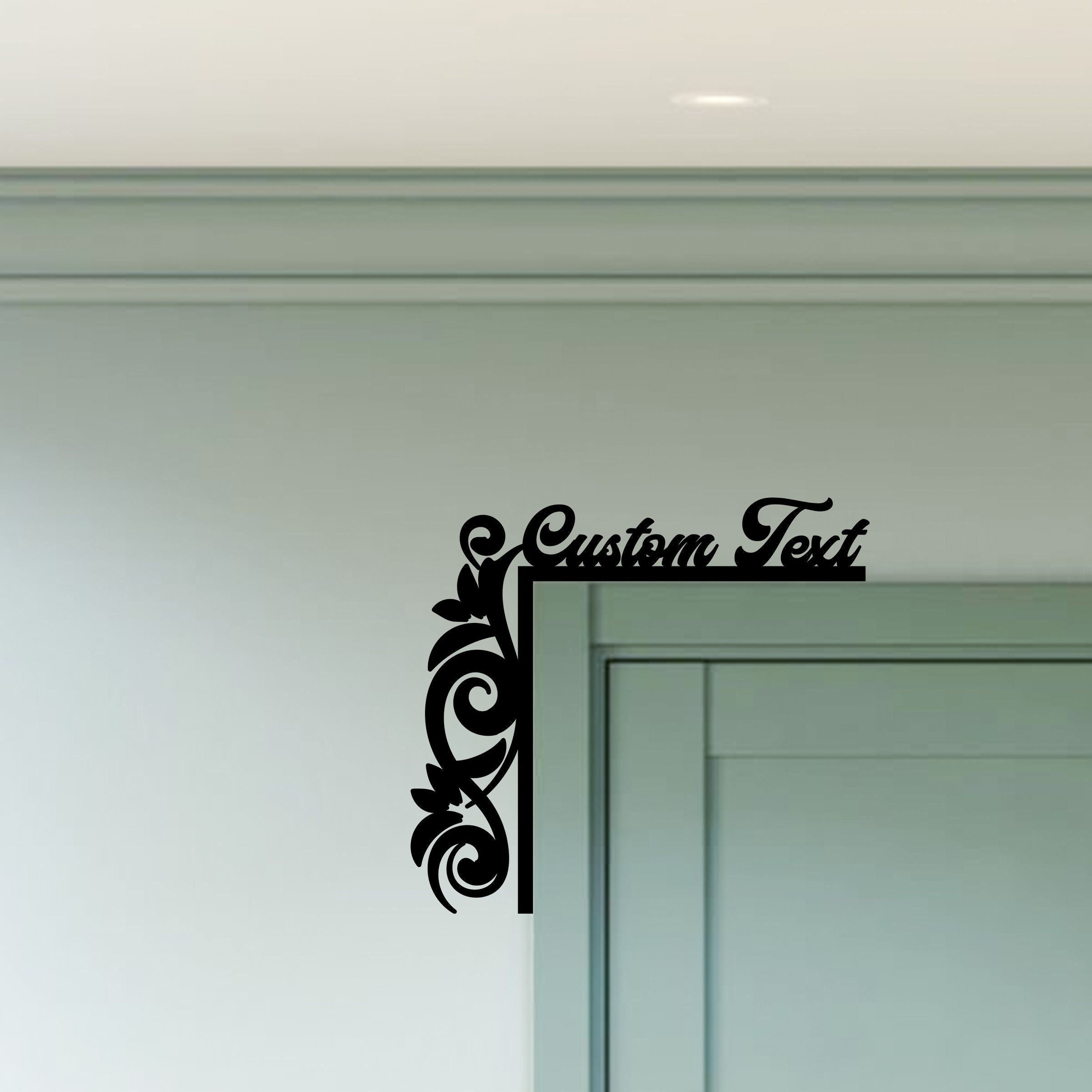 Personalized Text Door Corner Metal Wall Art, Name Metal Sign Door ...