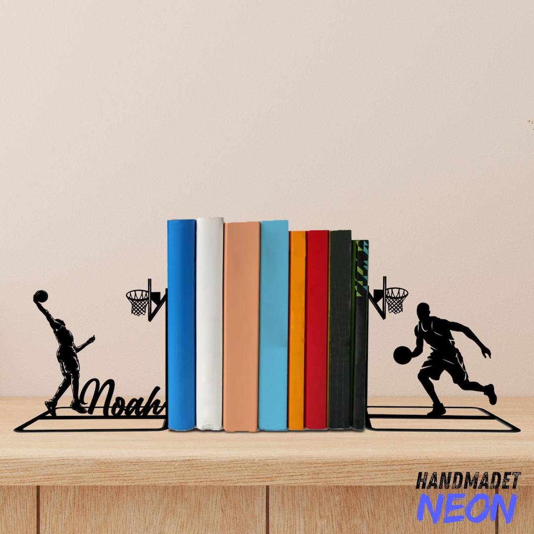 Custom Basketball Metal Bookends Basketball Player Name Bookend, Sport ...