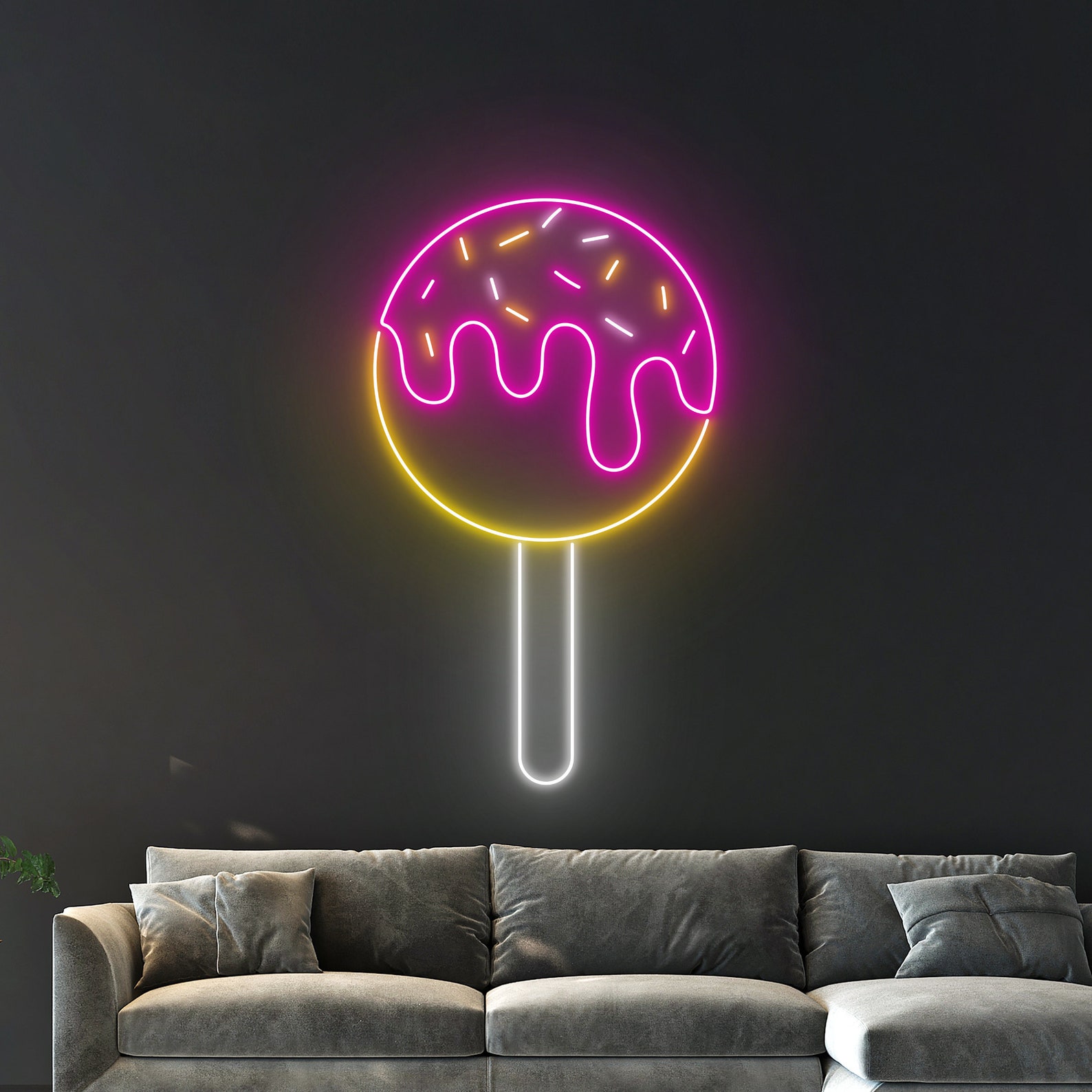Cake Pop Neon Sign, Cake Pop Led Light, Bakery Shop Cake Pop Neon Light ...