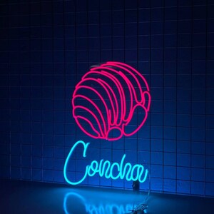 Concha Neon Sign, Concha Led Sign, Mexico Concha Led Light, Concha Neon ...