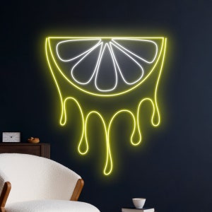 Dripping Lemon Neon Sign, Lime LED Sign, Lemon Fruit Neon Light ...