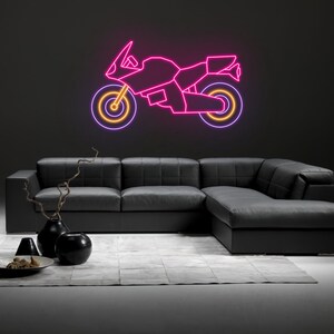 Motorbike Neon Sign Bicycle Led Sign Motorcycle Led Sign - Etsy