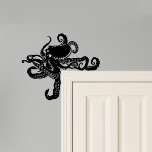 Personalized Octopus Door Corner Sign, Sea Animal Metal Door Topper ...