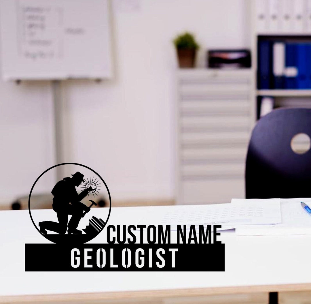 Custom Geologist Desk Name Plate, Geologist Metal Nameplate for Desk ...