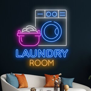 Laundry Led Sign, Wardrobe Hanger Neon Sign, Laundry Led Light ...