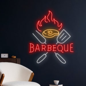 Barbeque Time Neon Light, BBQ Neon Sign, Barbecue Led Light, Grill Led ...