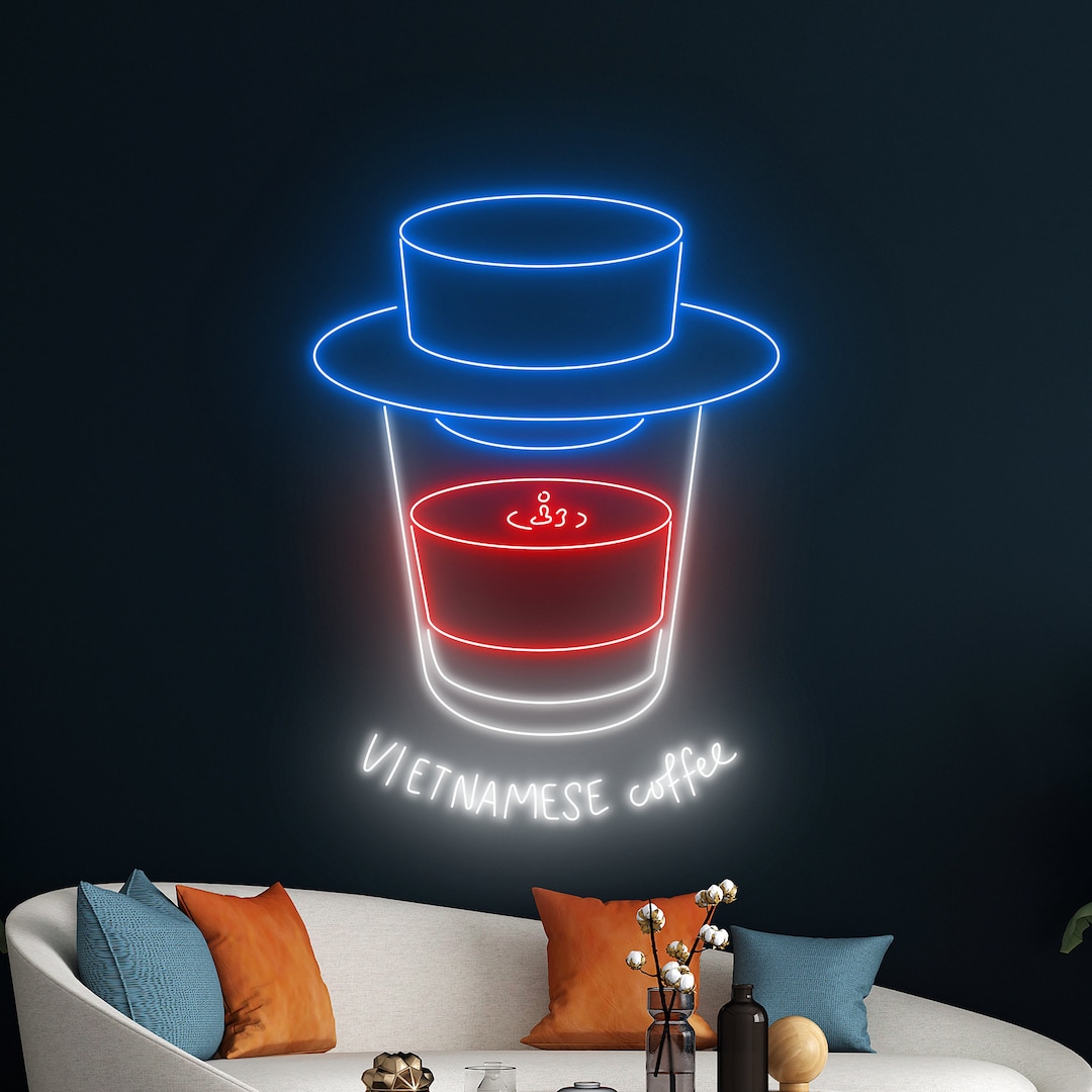 Vietnamese Coffee Neon Sign, Coffee Cup Neon Light, Coffee Filter LED ...