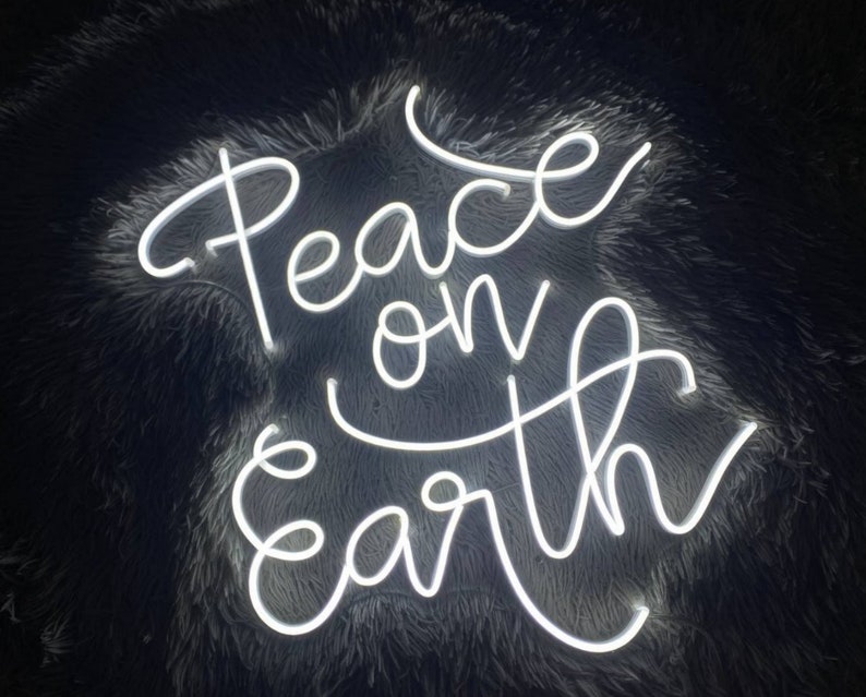 Peace on Earth Neon Sign Peace on Earth Led Sign Led Light - Etsy