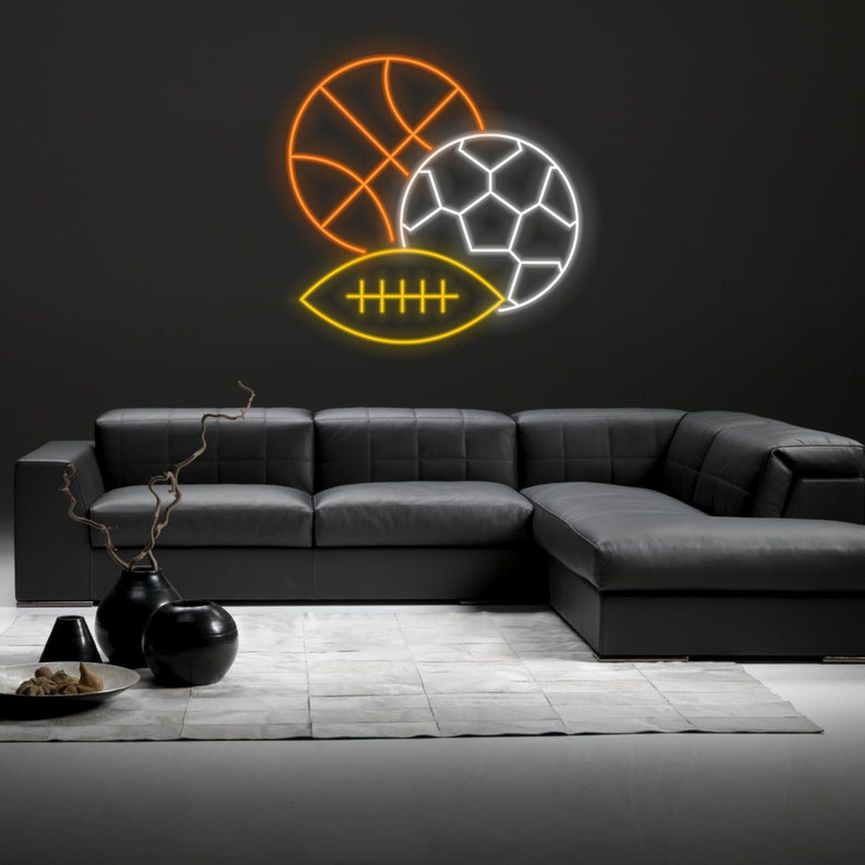 Soccer Ball Neon Sign, Basketball Led Sign, Sports Balls Neon, Sport ...