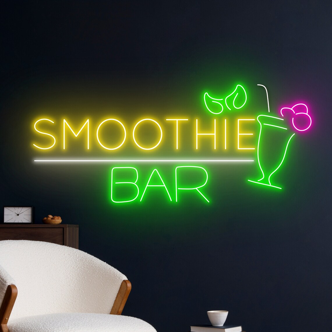 Smoothie Bar Neon Sign, Smoothie LED Light, Smoothie Fruit Neon Light ...