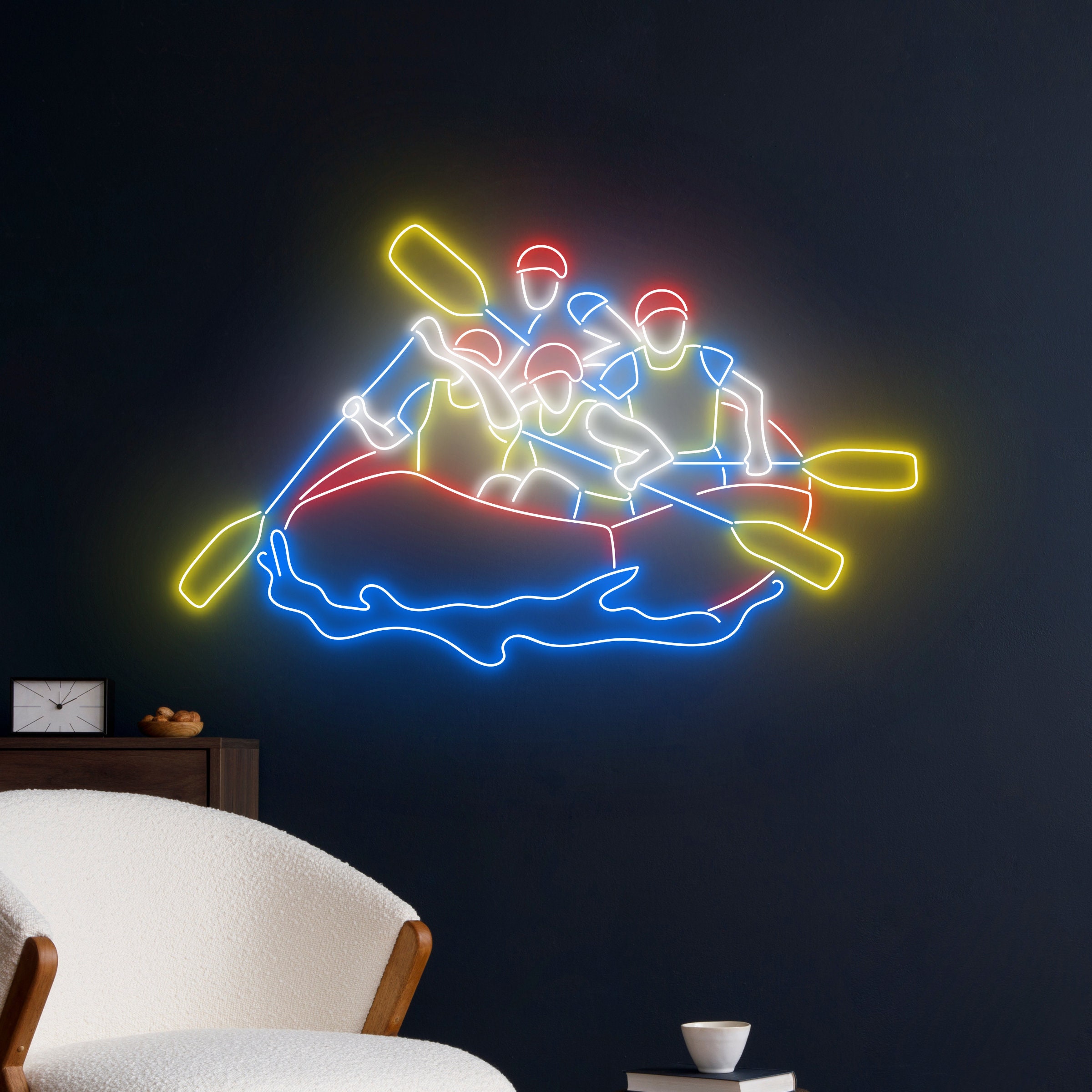 Rafting Neon Sign, Whitewater Rafting Led Sign, Rafting Mans Neon Sign ...