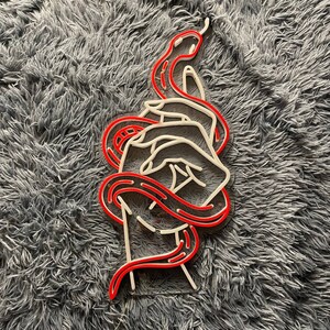 Woman's Hand With Snake Led Neon Sign, Woman Hand Neon Sign, Snake Neon ...