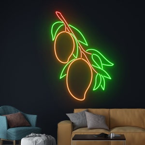 Mango Neon Sign, Mango LED Sign, Mango Fruit Neon Light, Custom Mango ...