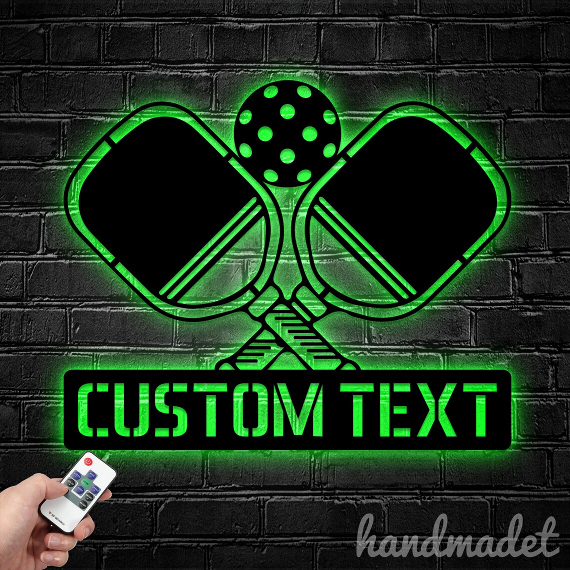 Custom Pickle Ball Metal Wall Art LED Light - Personalized Pickleball ...