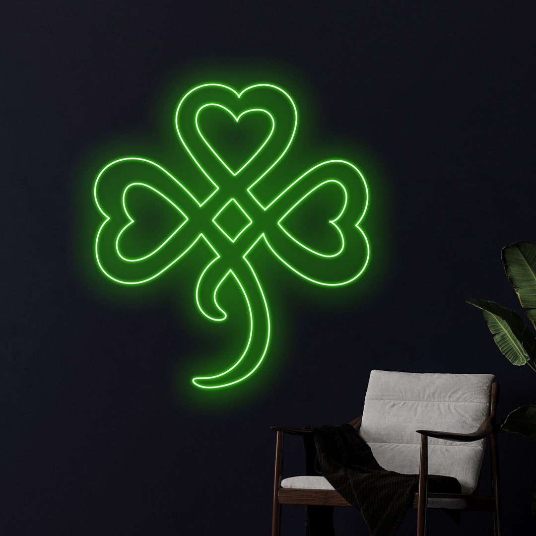 Shamrock Neon Light, 3 Leaf Clover Led Light, St. Patrick's Day Led ...