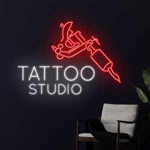 Tattoo Studio Neon Light, Tattoo Shop Led Sign, Tattoo Salon Led Light ...