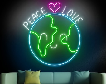 Planet Earth LED Neon Sign - Etsy