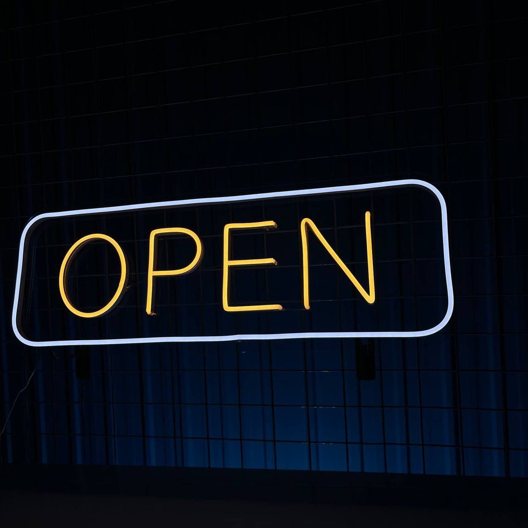 Custom Open Led Sign, Open Neon Sign, Open Neon Sign Business Logo ...