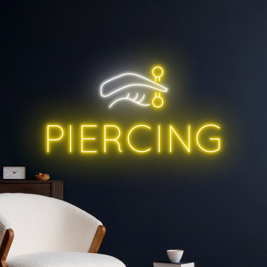 Piercing Neon Light, Piercing Spa Led Sign, Piercing Salon Led Light ...