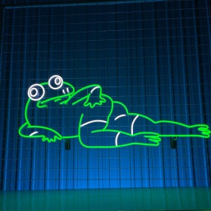 Custom Frog Neon Light, Lying Down Frog Led Light, Frog Led Sign ...