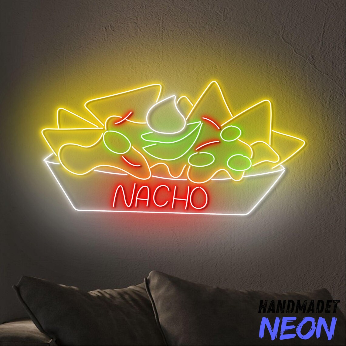 Nacho Neon Sign, Nachos Open Led Sign, Mexico Nachos Led Light,mexico ...