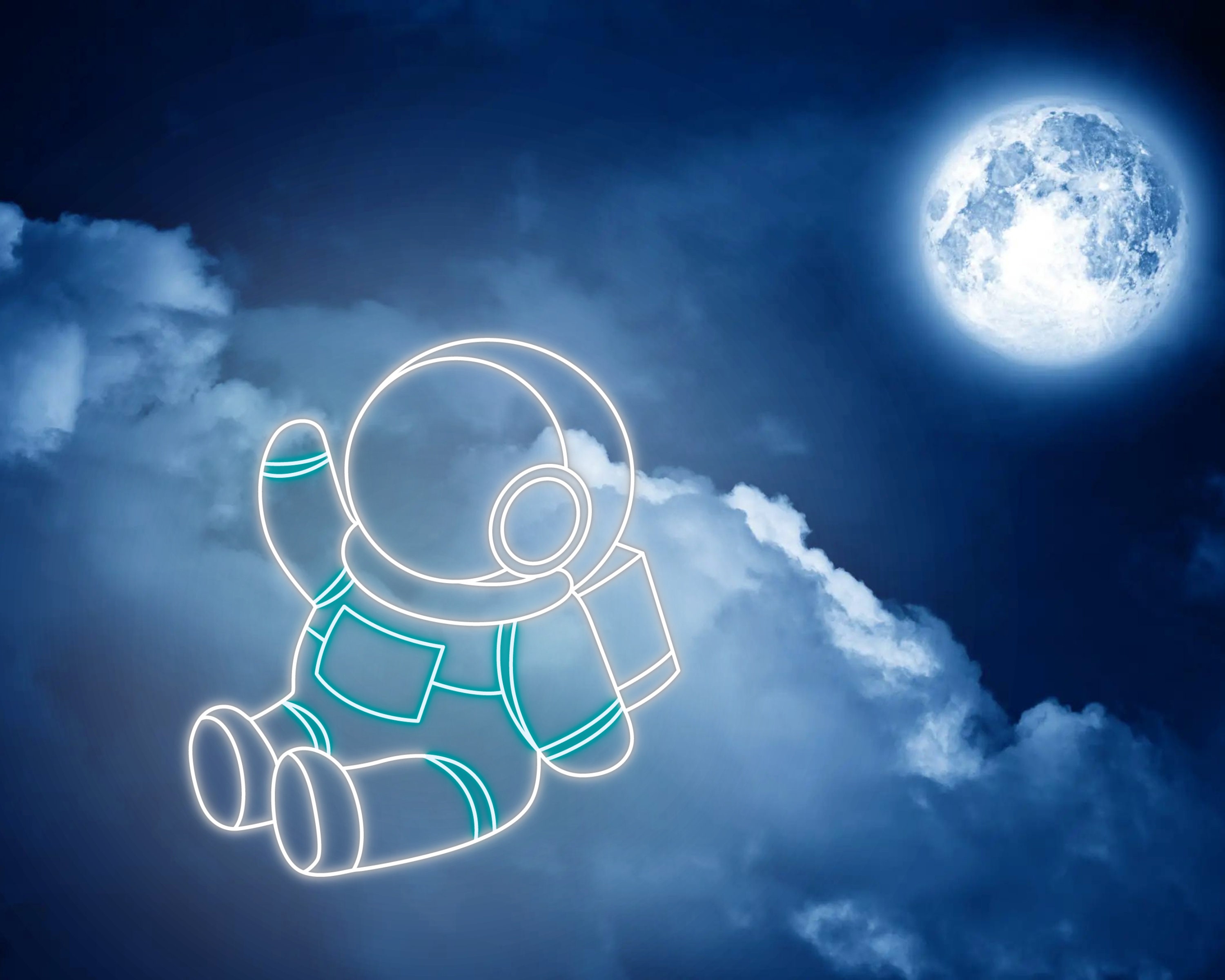 Astronaut Neon Sign Astronaut Led Sign Spaceman Led Sign - Etsy