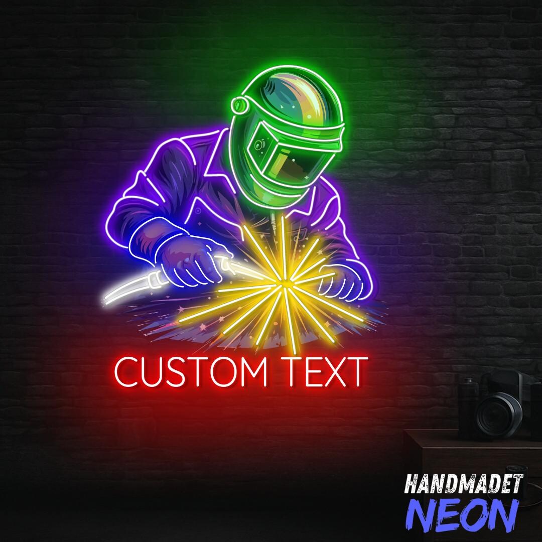 Custom Name Welder Neon Sign, Welding Led Light, Custom Neon Sign, Man ...