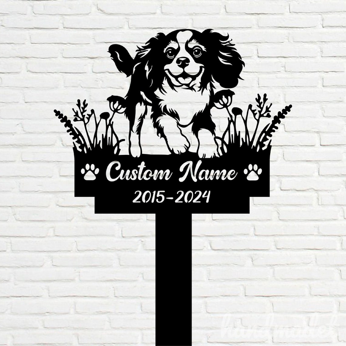 Custom Cavalier King Charles Spaniel Memorial Stake, Dog Stake Metal ...