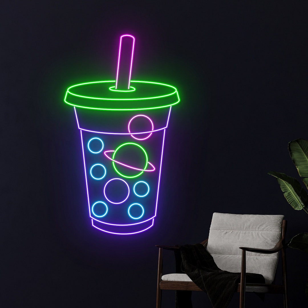 Bubble Tea Neon Sign, Boba Tea Neon Light, Milk Tea Led Sign, Tea Drink ...