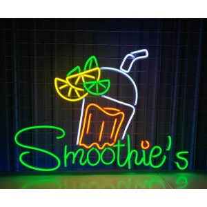 Smoothie Neon Sign, Smoothie LED Light, Drink Led Sign, Smoothie Fruit ...