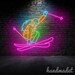Man Skiing Neon Sign, Man Skiing Led Sign, Man Skiing Neon Light ...