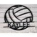 Custom Volleyball Metal Wall Art With LED Light, Personalized ...